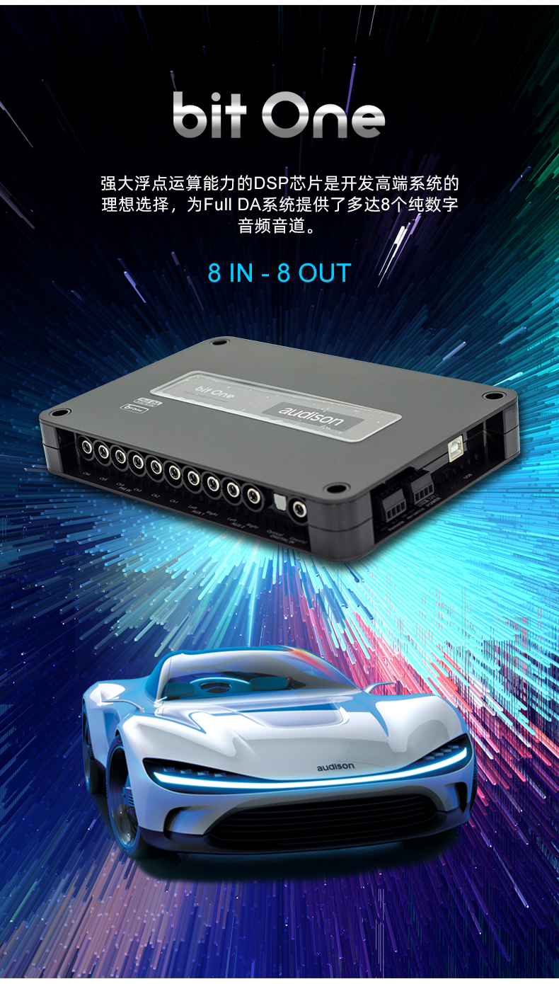意大利原装进口欧迪臣(audison)数字音频信号处理器DSP系列Bit one信号处理器-重庆圣听汽车音响