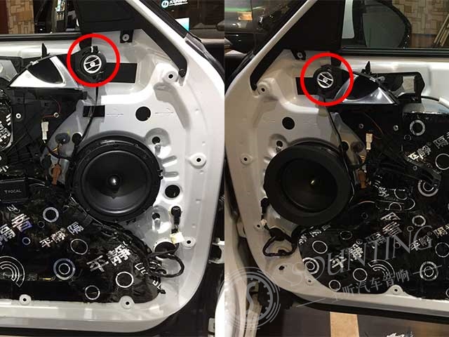 重庆汽车音响改装,重庆汽车音响升级雪铁龙DS5汽车音响升级法国劲浪RSE-165两分频套装喇叭、美国MTX TX265S两分频套装喇叭 ...